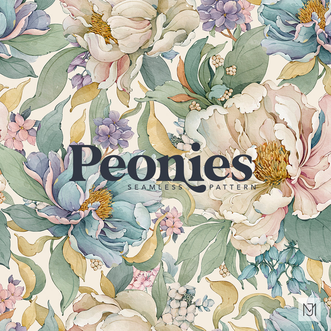 Peonies Seamless Pattern - 099 – Media Jamshidi