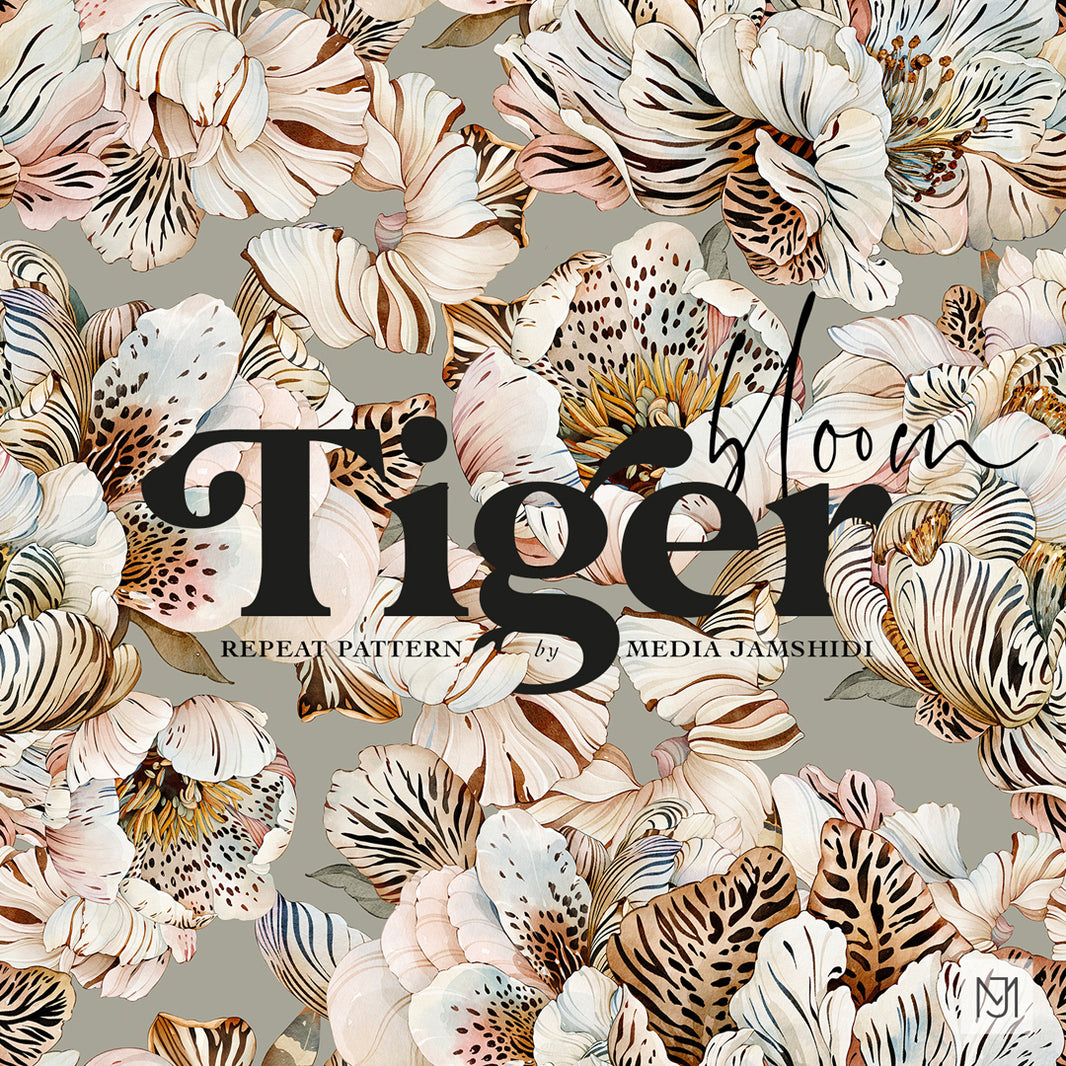 Tiger Bloom Seamless Pattern - 111 – Media Jamshidi
