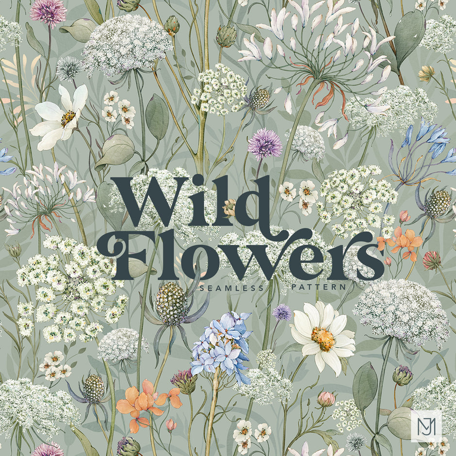 Wild Flowers Seamless Pattern - 108 – Media Jamshidi