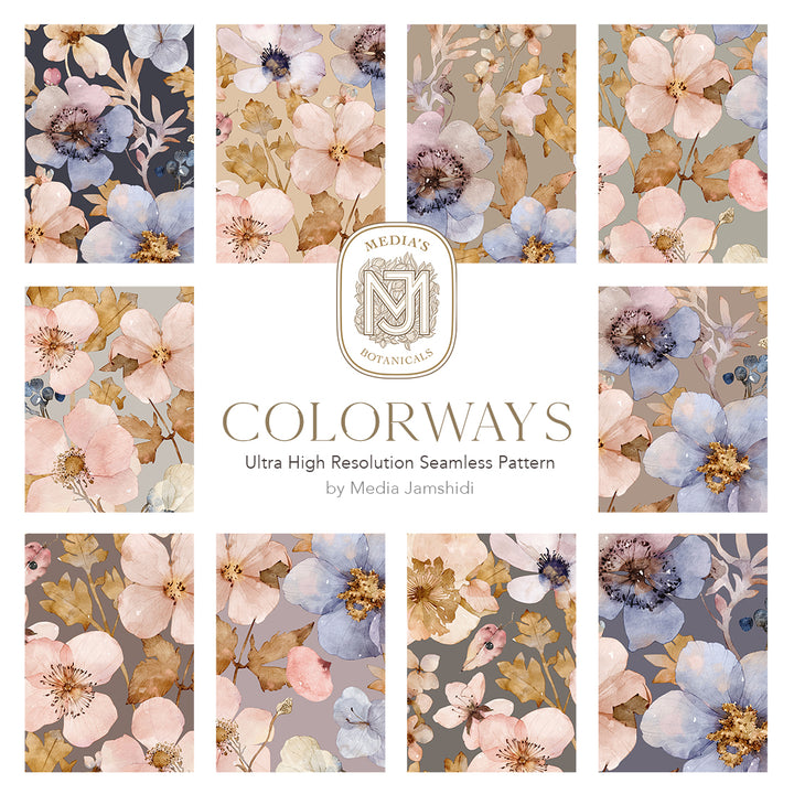 Pressed Flowers Seamless Pattern - 117 – Media Jamshidi