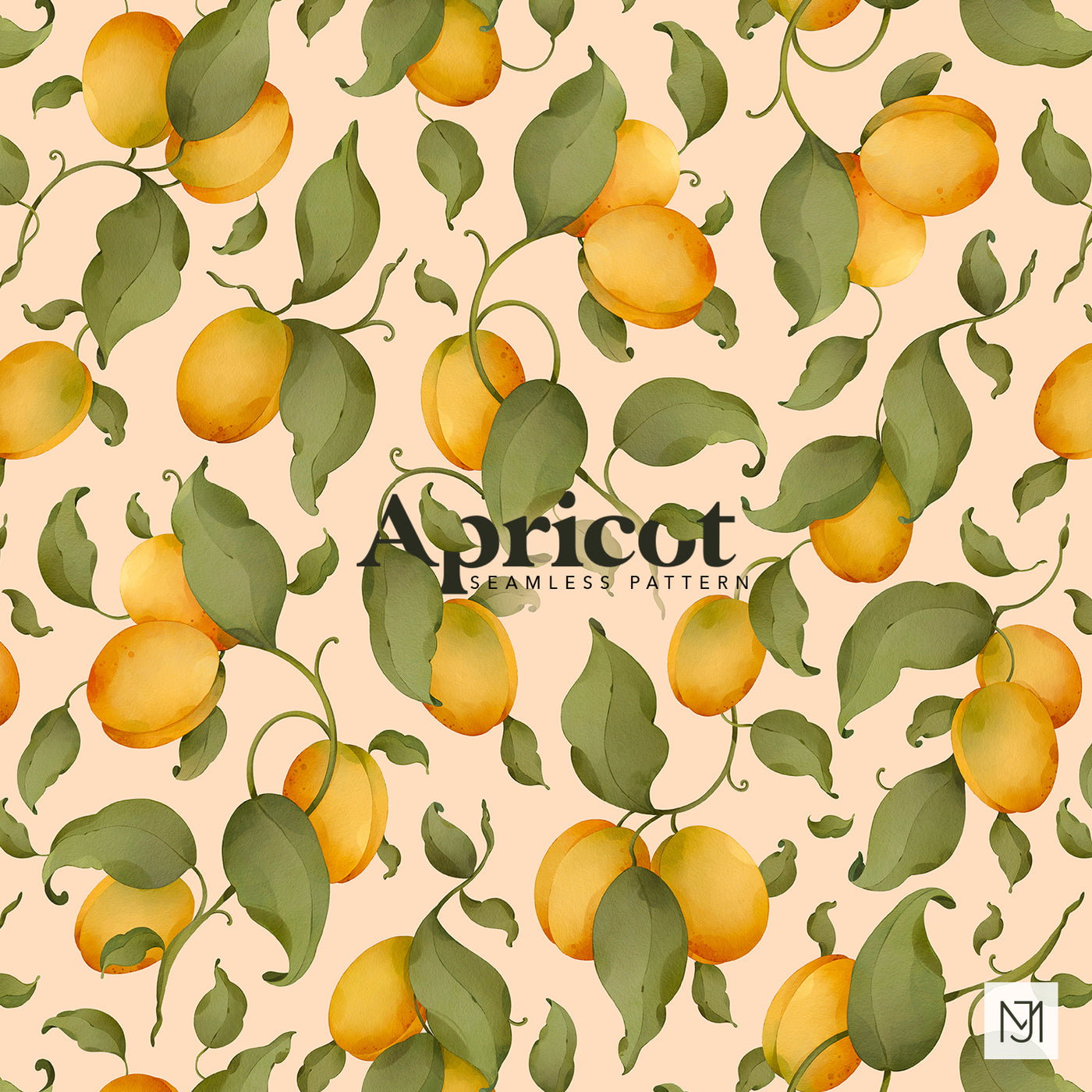 Apricot Seamless Pattern - 078 – Media Jamshidi