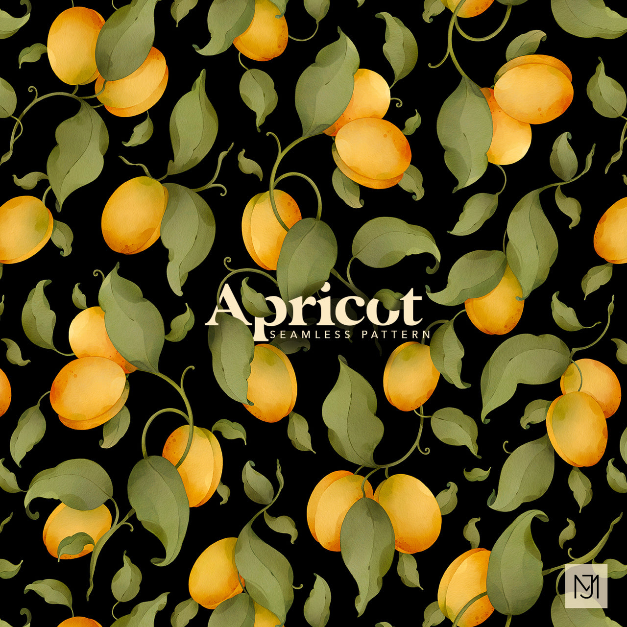 Apricot Seamless Pattern - 078 – Media Jamshidi