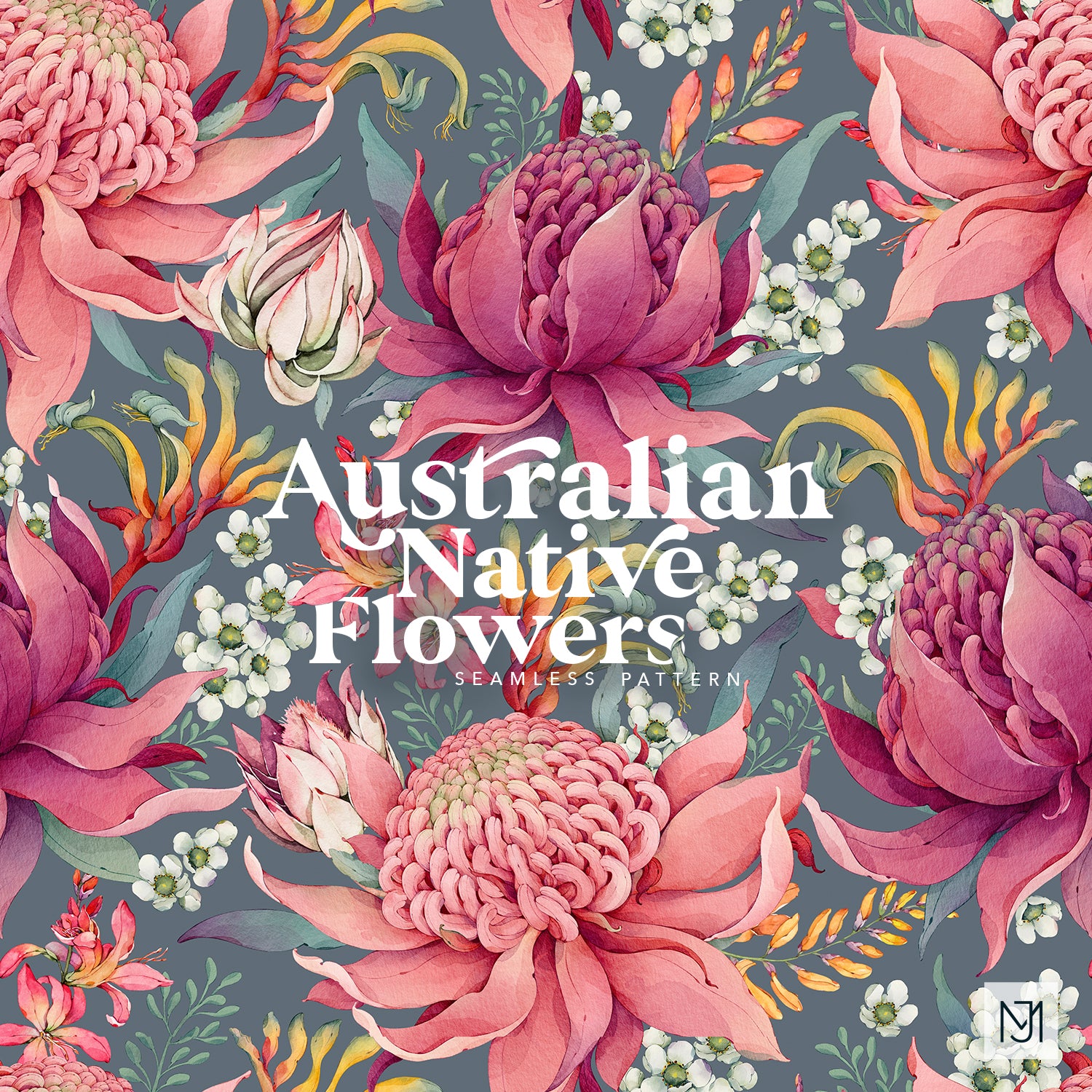 Australian Native Flowers Seamless Pattern - 092 – Media Jamshidi