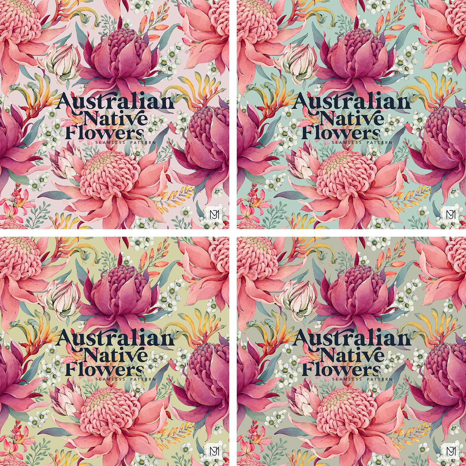 Australian Native Flowers Seamless Pattern - 092 – Media Jamshidi