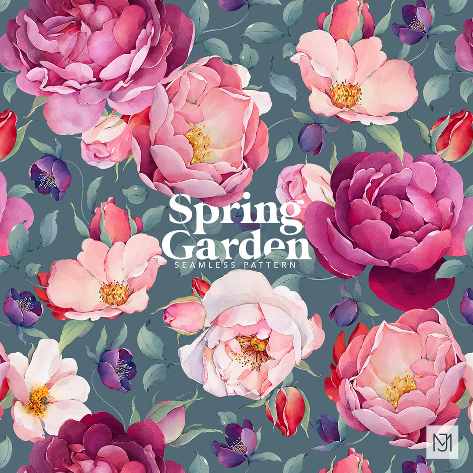 Spring Garden Seamless Pattern - 089 – Media Jamshidi