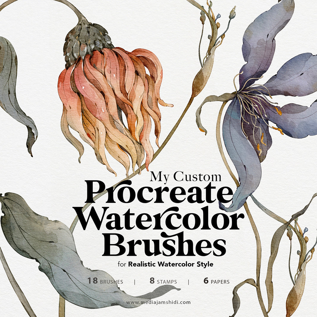 My Custom Watercolor Brushes for Procreate – Media Jamshidi