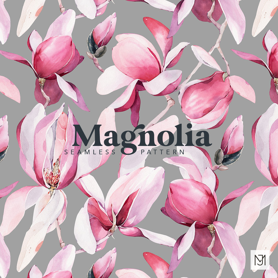 Magnolia Seamless Pattern - 028 – Media Jamshidi
