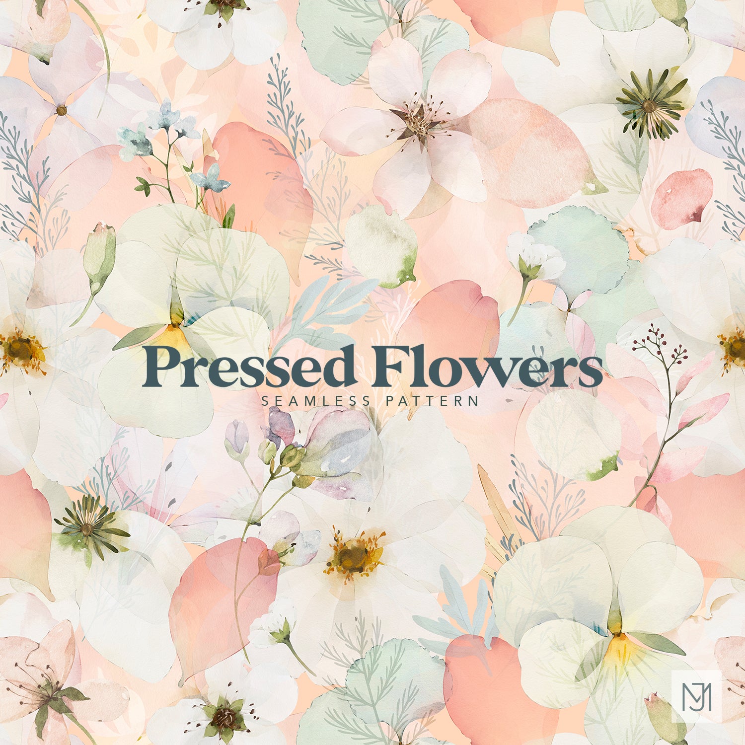 Pressed Flowers Seamless Pattern - 088 – Media Jamshidi