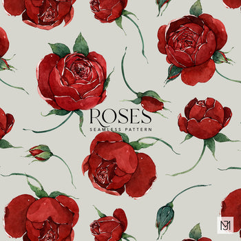 Red Roses Seamless Pattern - 068 – Media Jamshidi