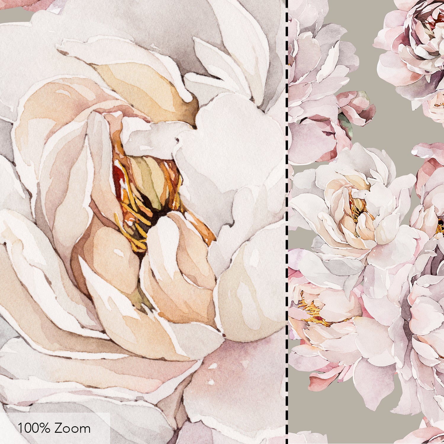 White Peony Seamless Pattern - 030 – Media Jamshidi
